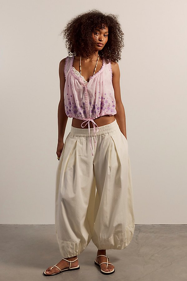 FREE PEOPLE FREE PEOPLE Scalloped Embroidered Cotton Top